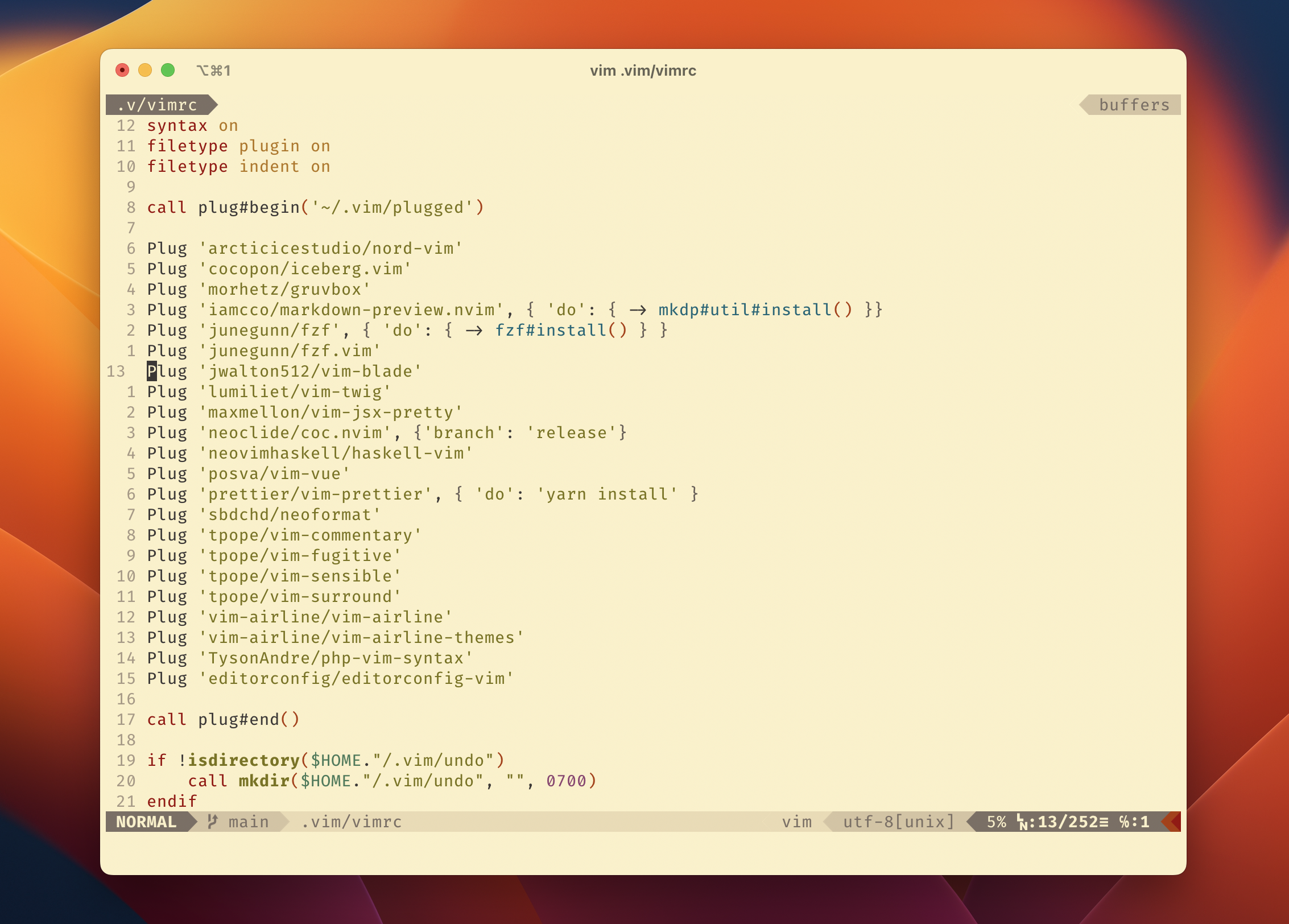 GitHub - okihus/vim: Vim configuration