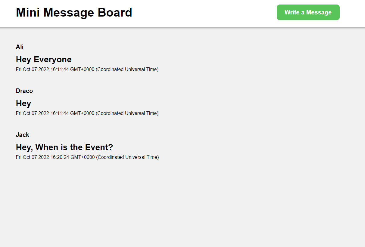 GitHub - AliFahed/mini-message-board: A simple mini message board ...