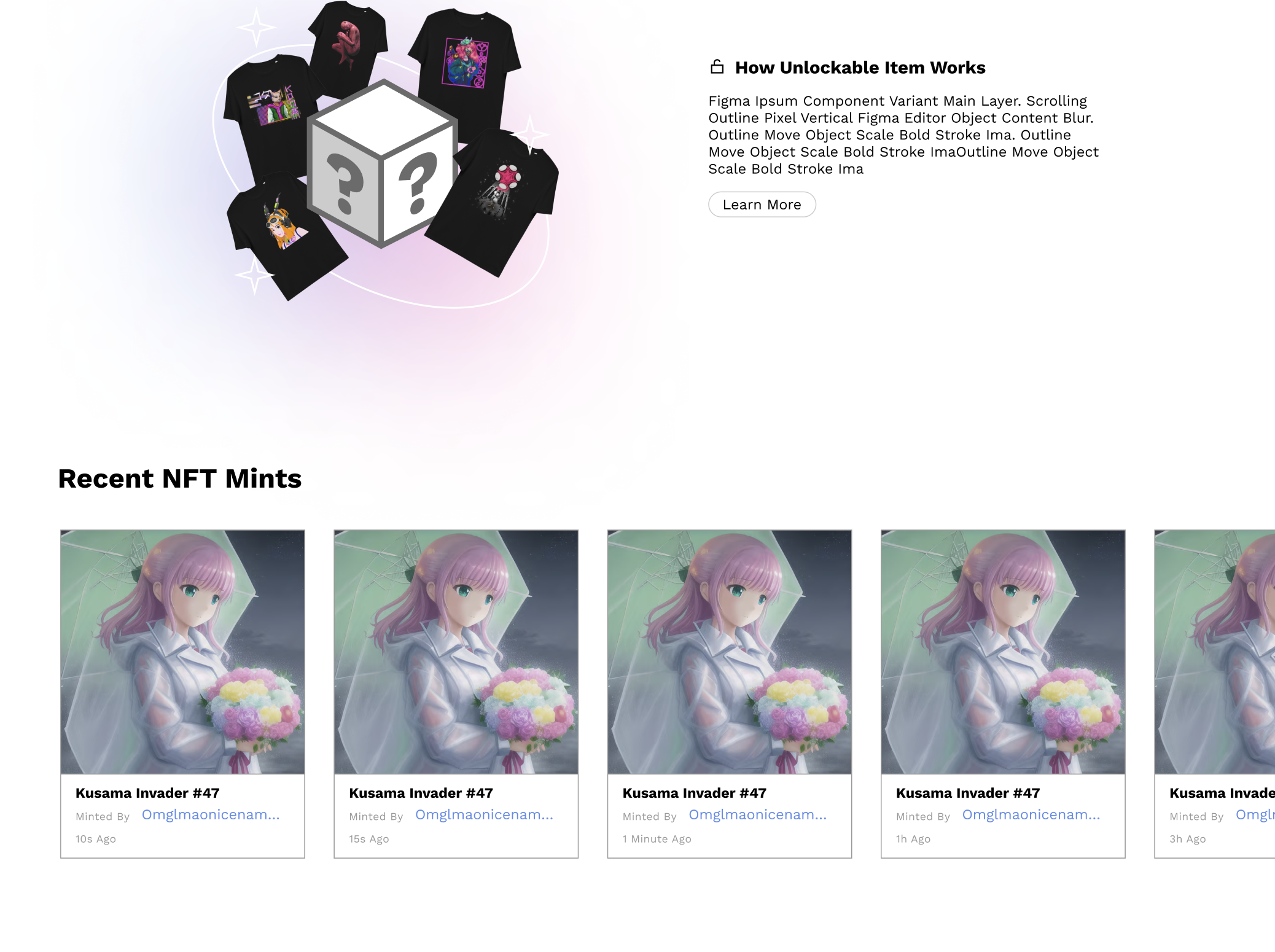 Recent Nft Mints In Drop Page · Issue 7009 · Kodadotnft Gallery · Github 4145