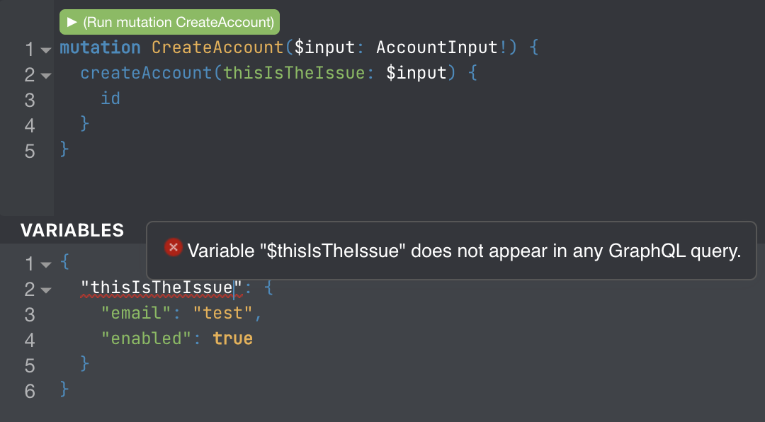 Generated mutation mismatched variables key · Issue #511 ...