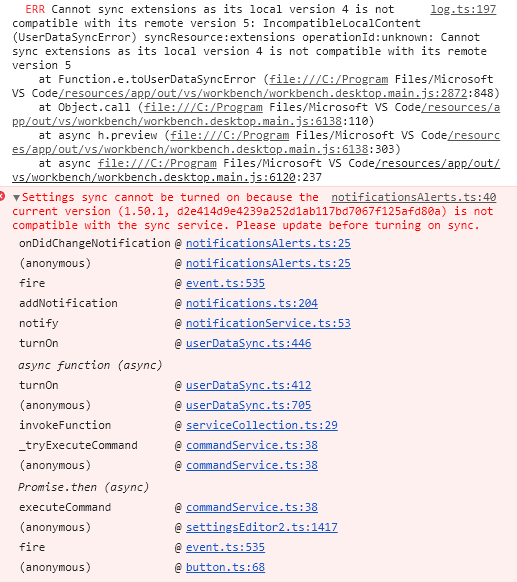 Cannot turn on settings sync. · Issue #1267 · shanalikhan/code-settings-sync · GitHub