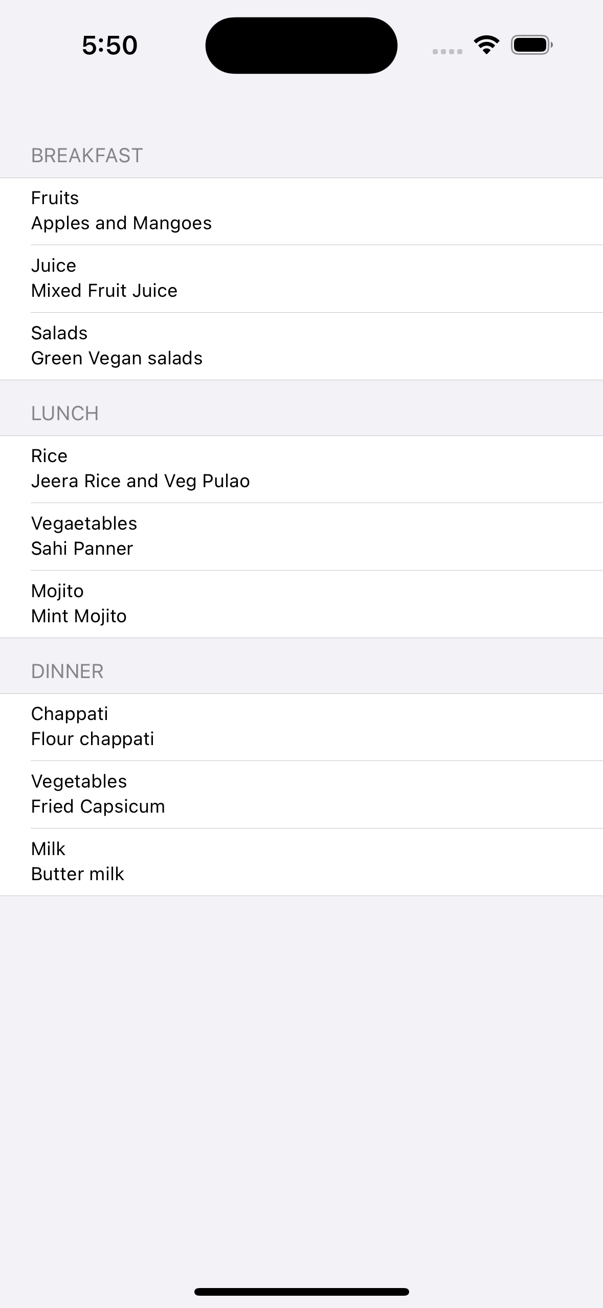 GitHub - sanskritisinha02/mealTracker: Lab Exercise: Table Views(Develop in Swift Data Collections)