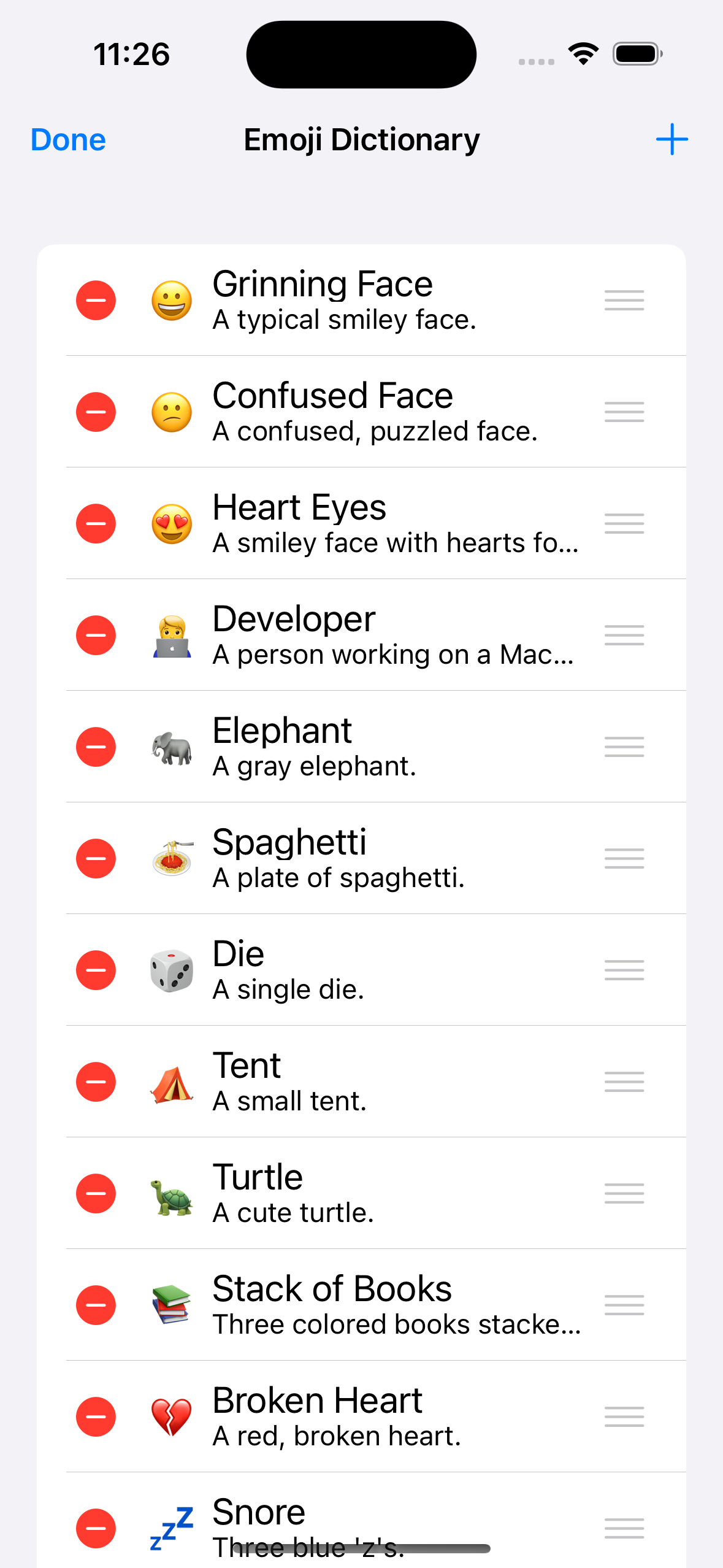 GitHub - sanskritisinha02/emojiDictionary1.0: Exercise : Table View(Develop in Swift Data ...