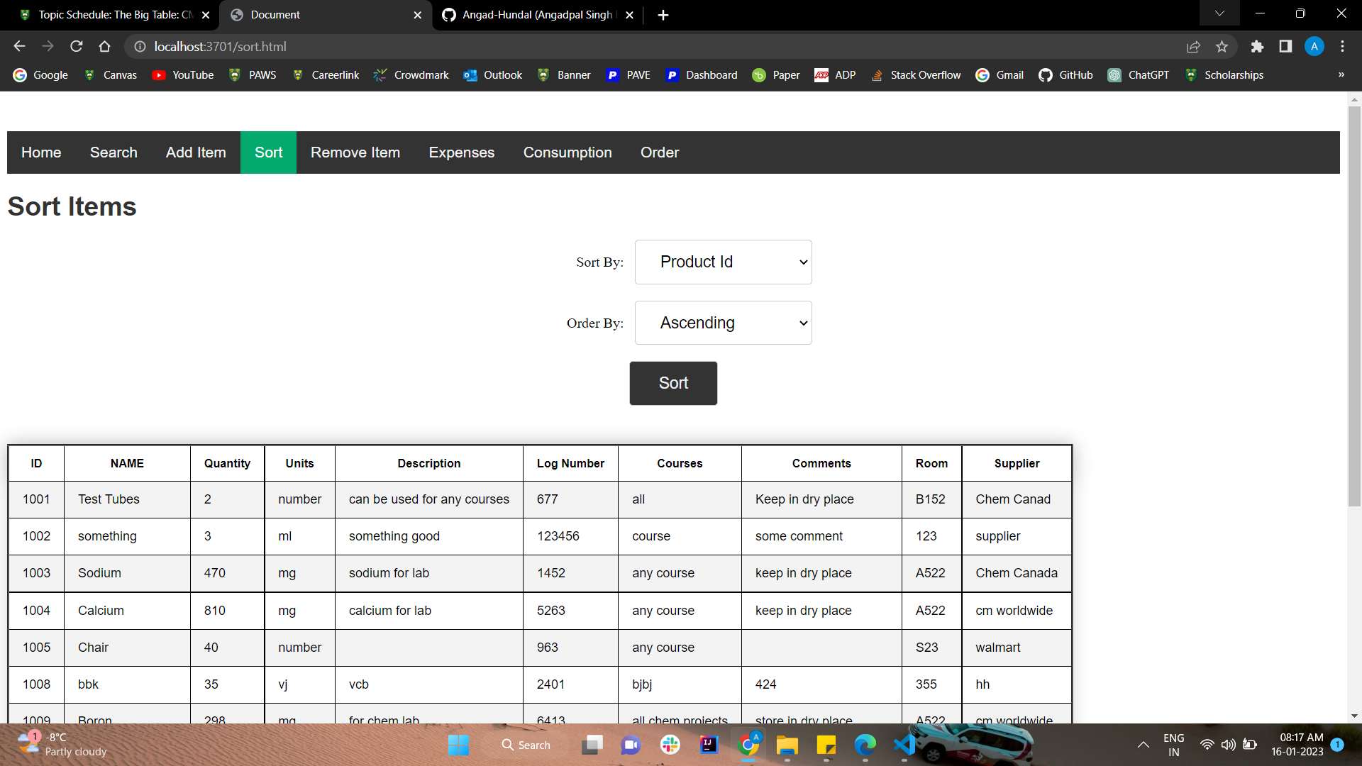 GitHub - Angad-Hundal/Lab-Inventory: Manage the lab inventory
