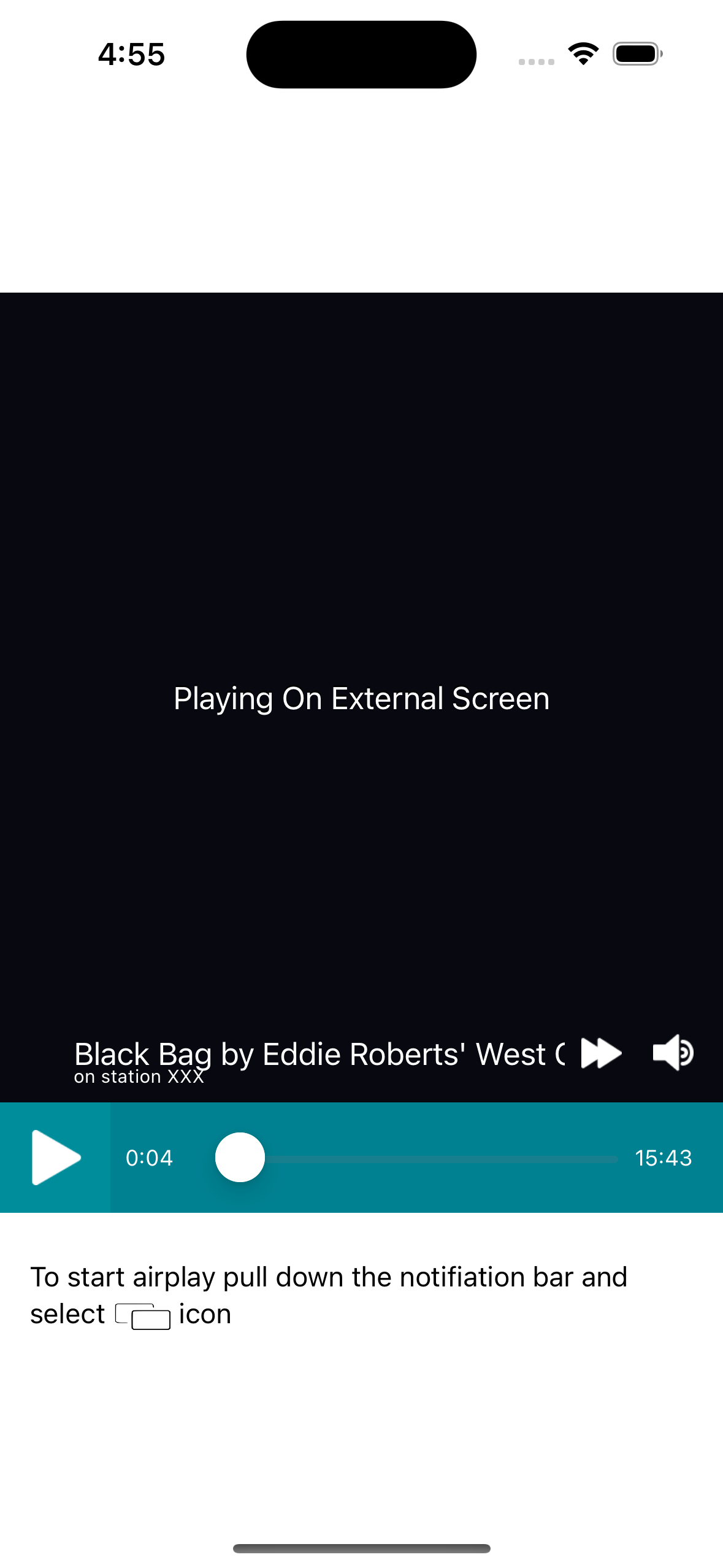 GitHub - feedfm/Airplay2ndScreen: Example project for using Airplay via screen mirroring