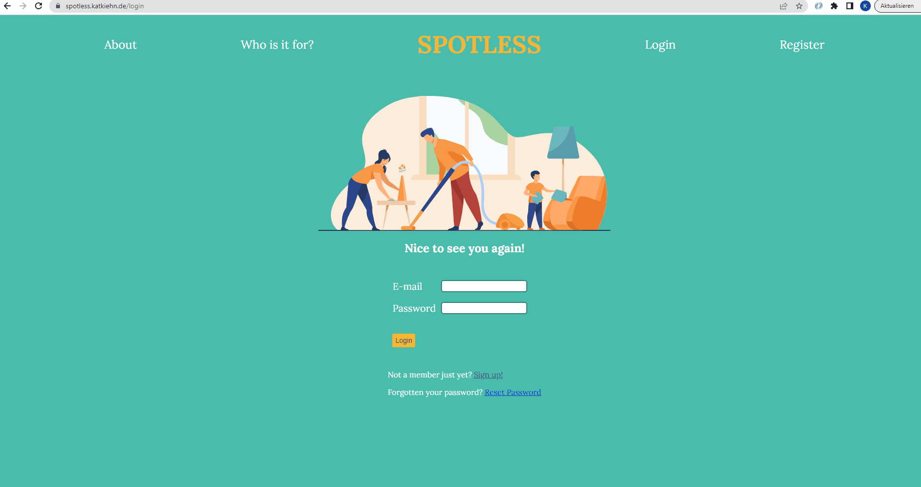 GitHub - katkiehn/spotless: Website assigning cleaning tasks, made with React
