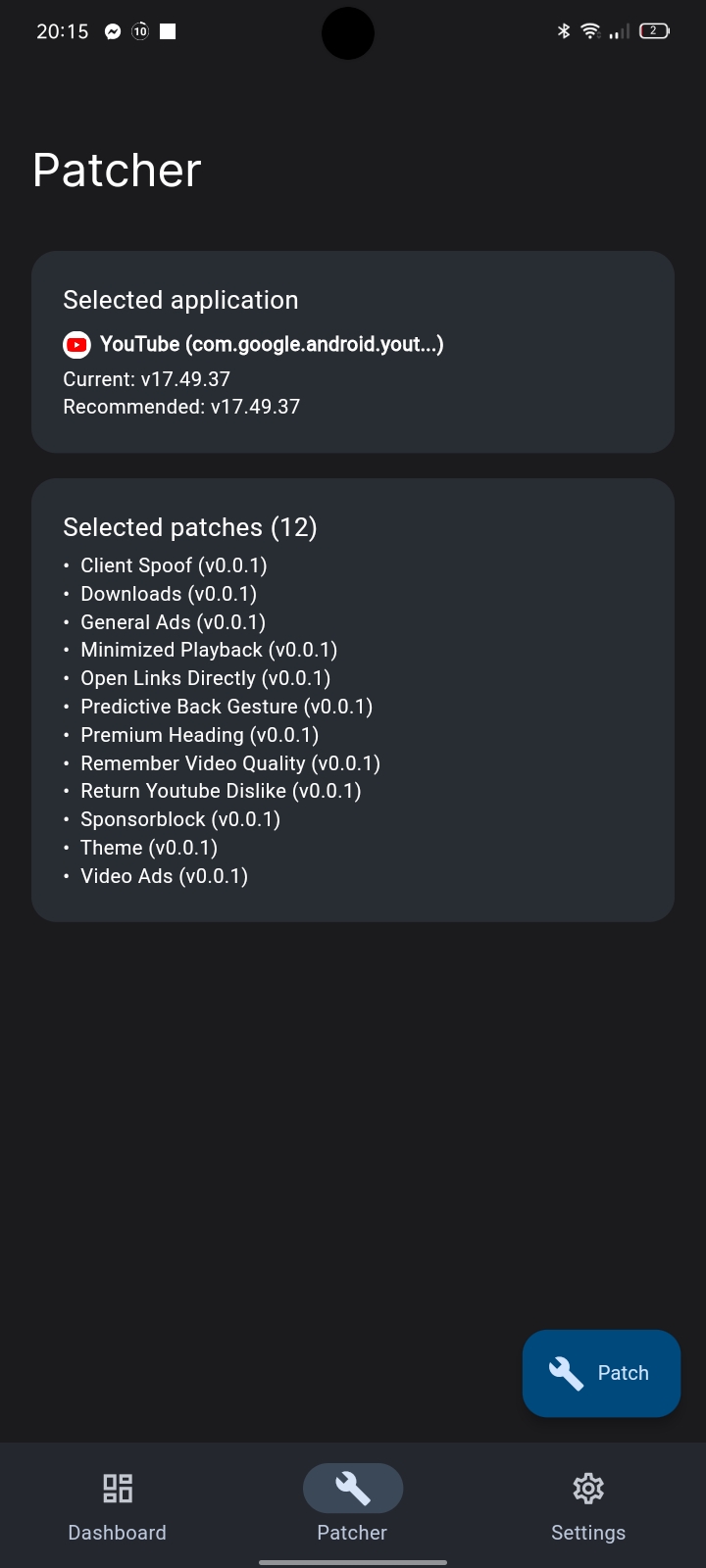 Patched applications not showing in Dashboard · Issue #625 · ReVanced/revanced-manager · GitHub