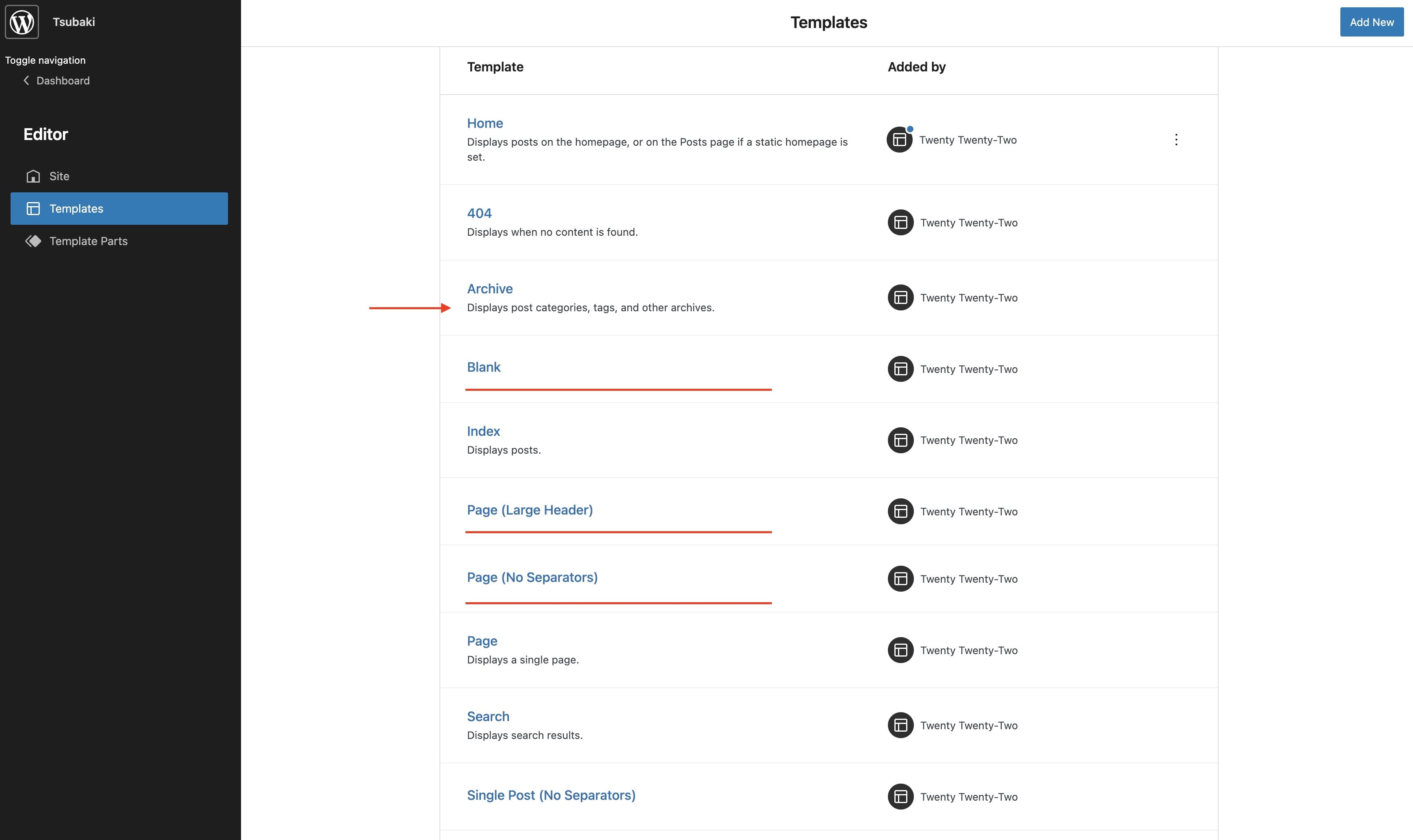 Allow themes to add custom templates description · Issue #44097 ...