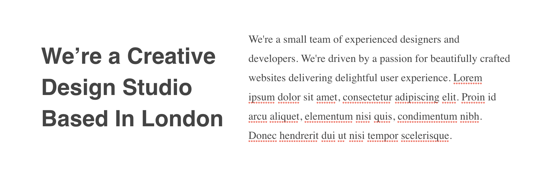 Heading and text side by side · Issue #59 · Automattic/blockpatterns · GitHub