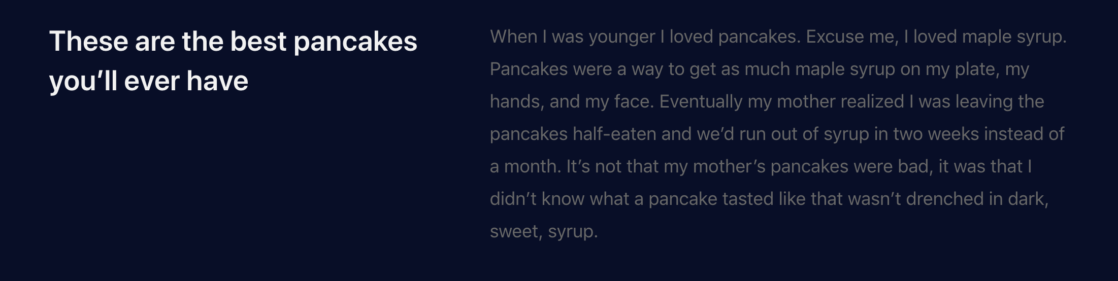 Heading and text side by side · Issue #59 · Automattic/blockpatterns · GitHub