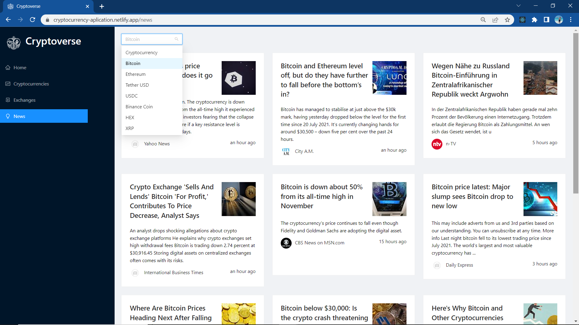 GitHub - srAndrii/cryptocurrency-app