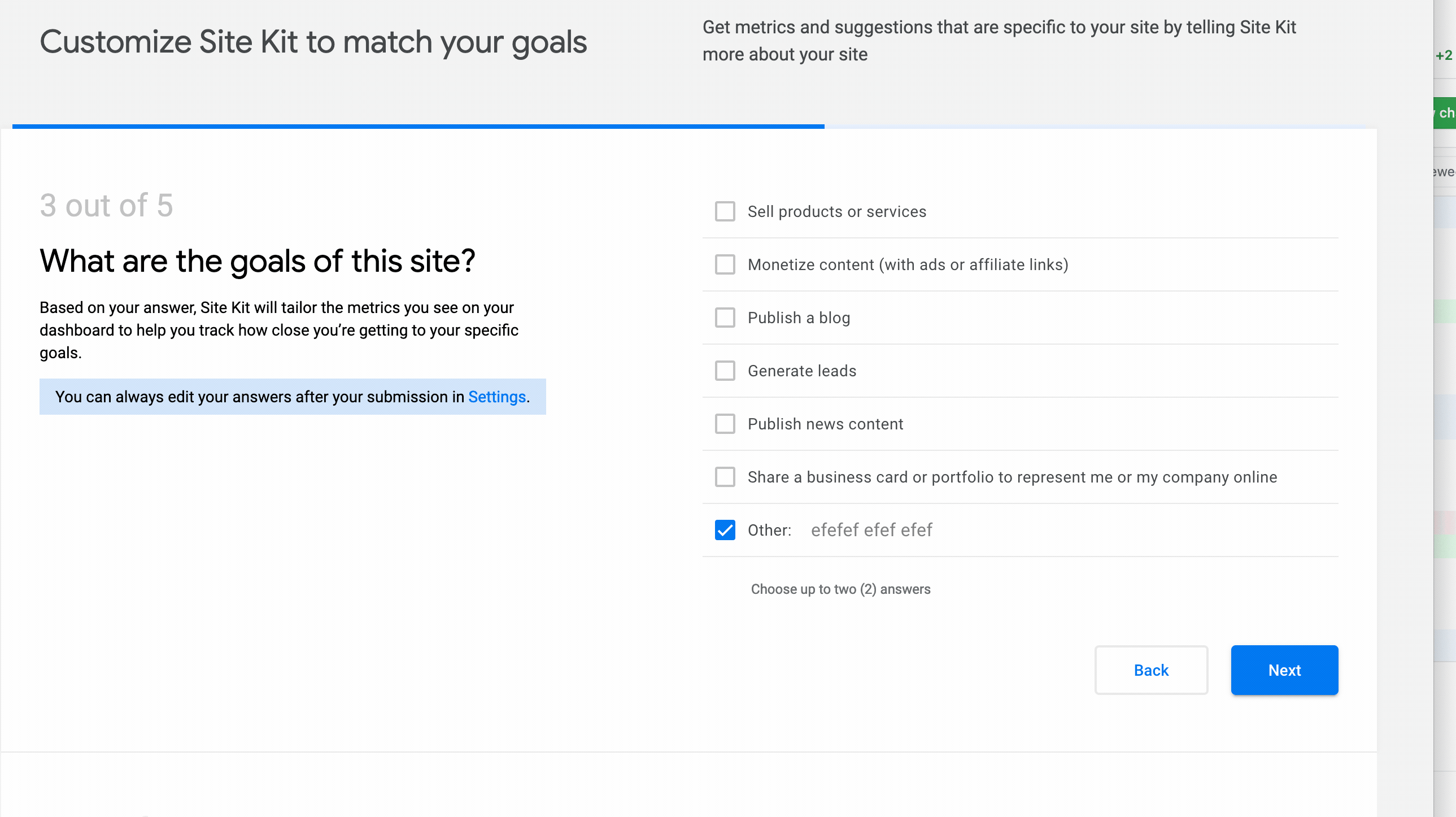 Clarify requirement of "Other" value when choice is selected · Issue #2897 · google/site-kit-wp ...