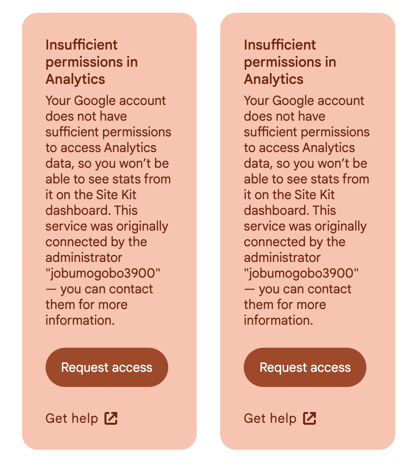 Styling Issues on Insufficient Permissions Message within Site Kit ...