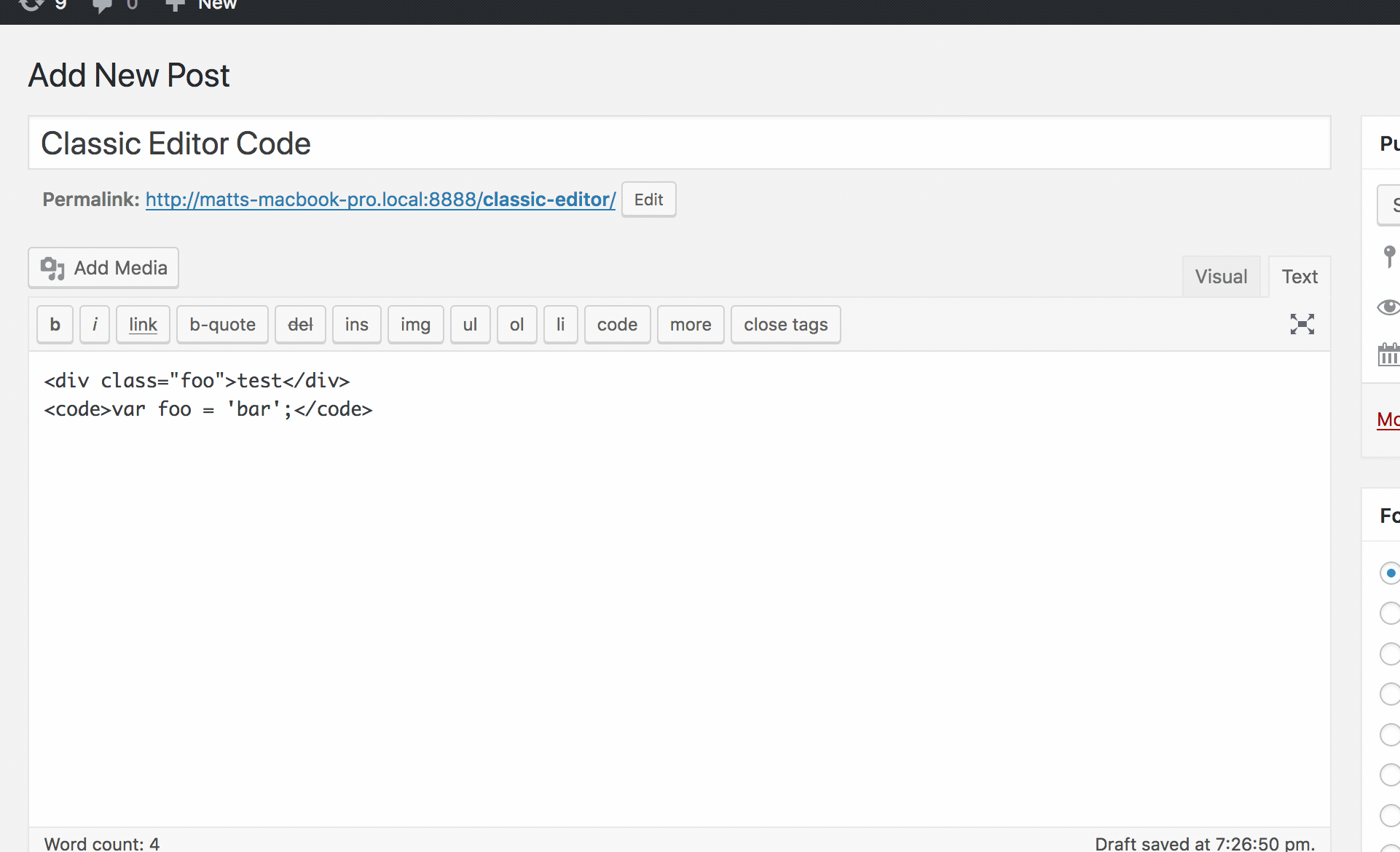 Basic Code Editor · Issue #9593 · WordPress/gutenberg · GitHub