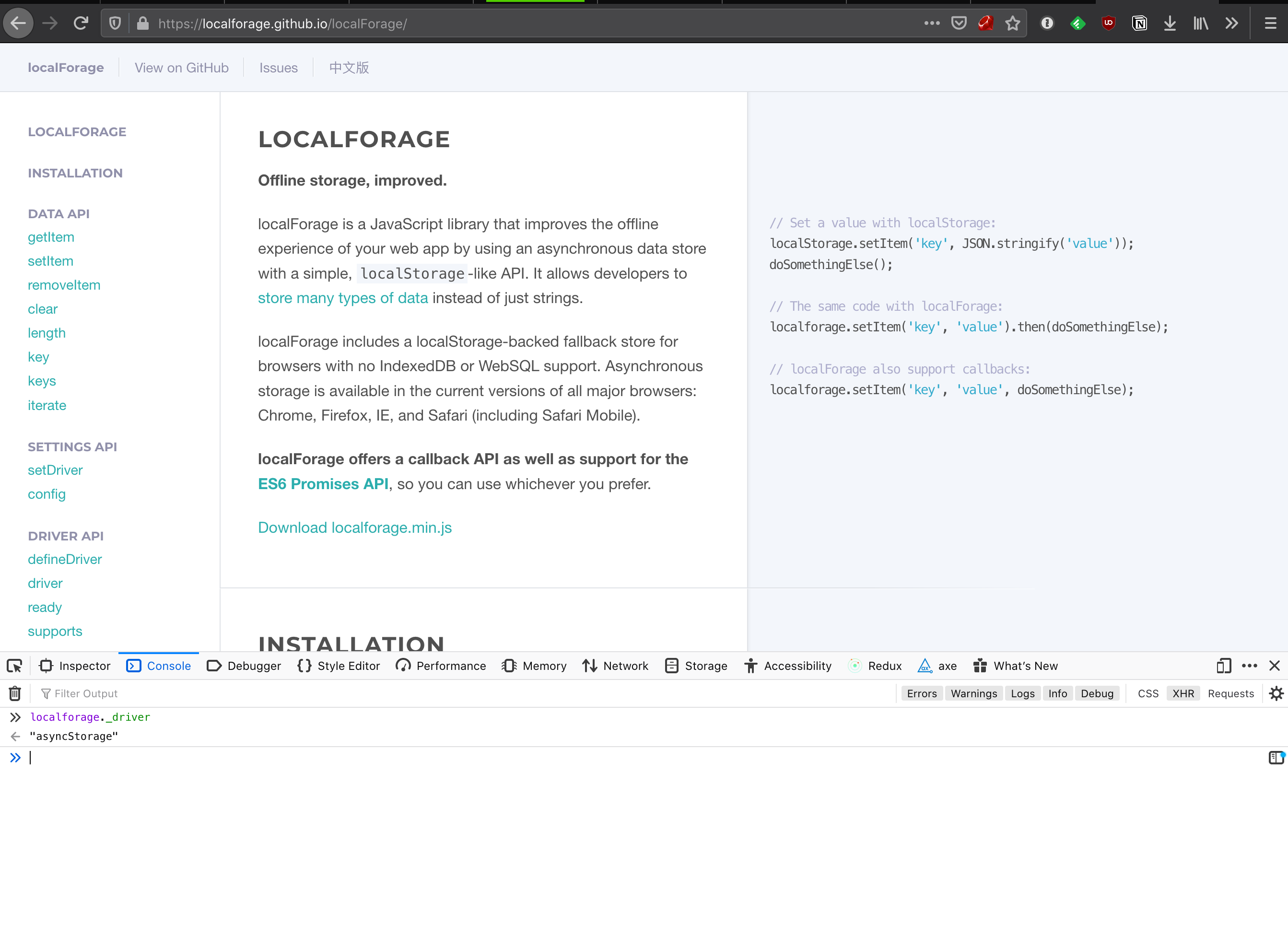 Localforage selects LocalStorage as default storage instead of IndexedDB on Firefox · Issue #936 ...