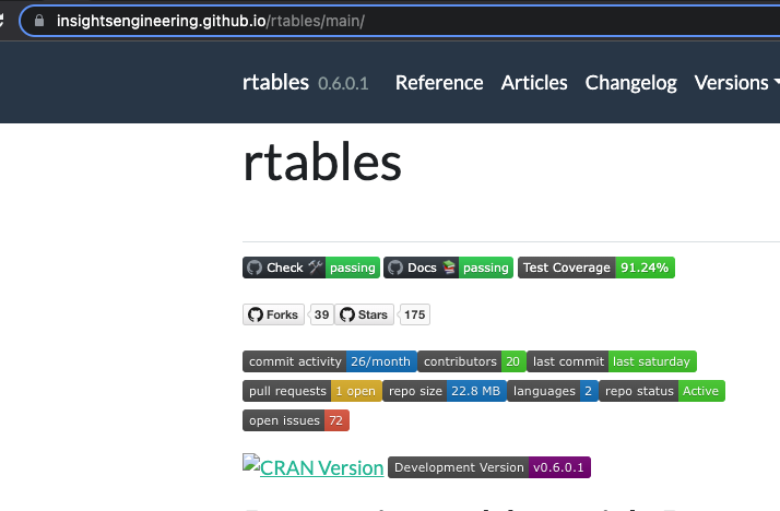 Bad Tag For Cran Version · Issue 565 · Insightsengineering Rtables · Github
