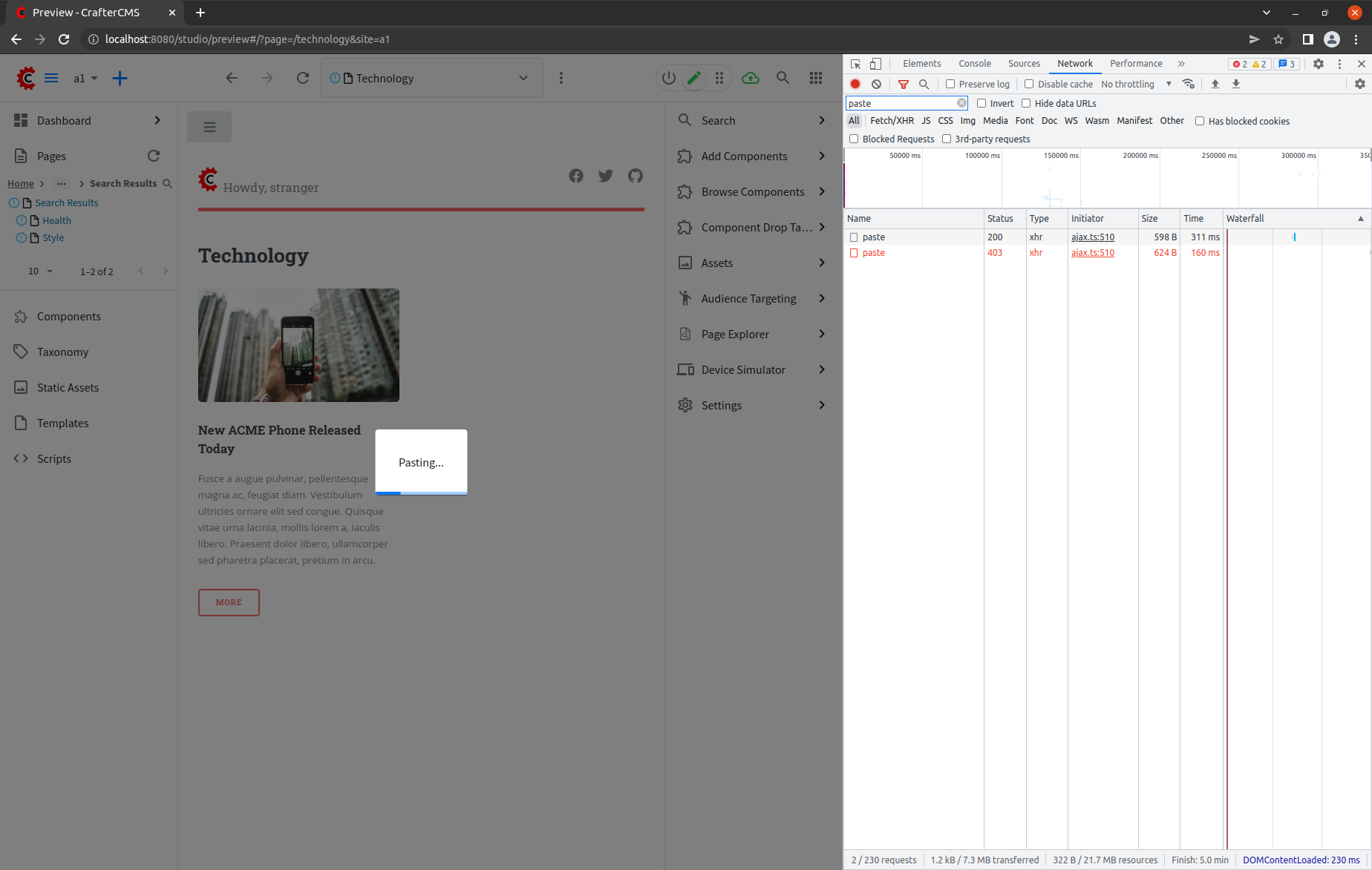 [studio][studio-ui] Sidebar does not update via Websocket for Cut Paste operations · Issue #5559 ...