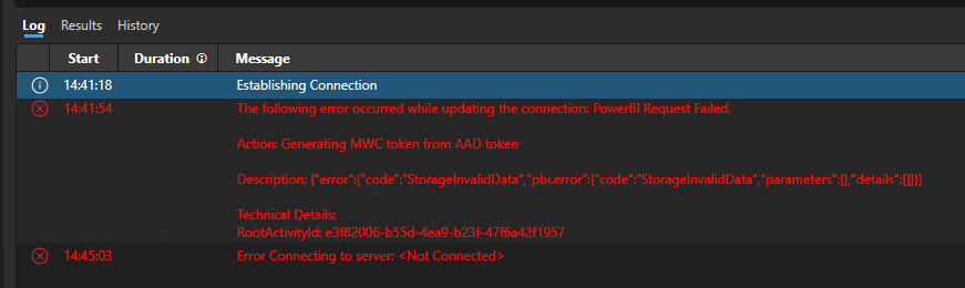 Error Connecting - PowerBI Request Failed (StorageInvalidData) · Issue #1122 · DaxStudio ...