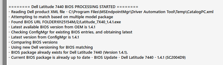 Dell Latitude 7440 No New Bios Downloaded · Issue 501 · Maurice Daly Driverautomationtool · Github