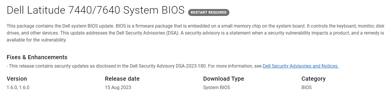 DELL Latitude 7440 no new bios downloaded · Issue #501 · maurice-daly/DriverAutomationTool · GitHub