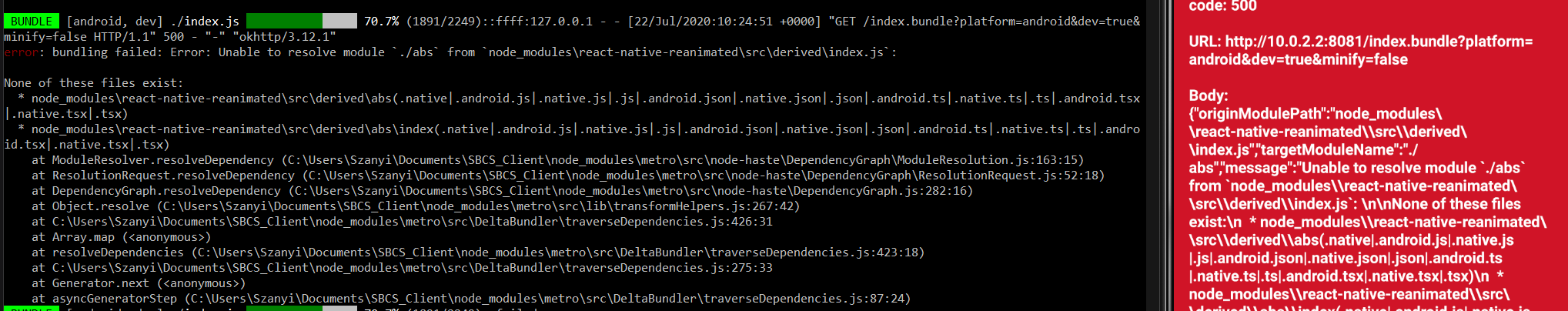 [solved] React Native Reanimated Unable To Resolve Module Abs