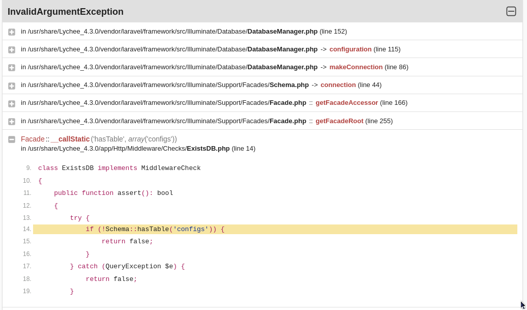 Error 500 after a fresh installation · Issue #1021 · LycheeOrg/Lychee · GitHub