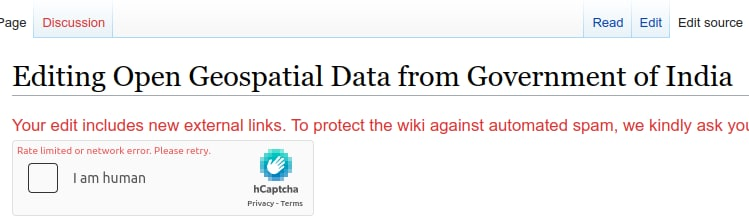 OSM Wiki edit : hCaptcha shows "Rate limited or network error" · Issue #750 · openstreetmap ...