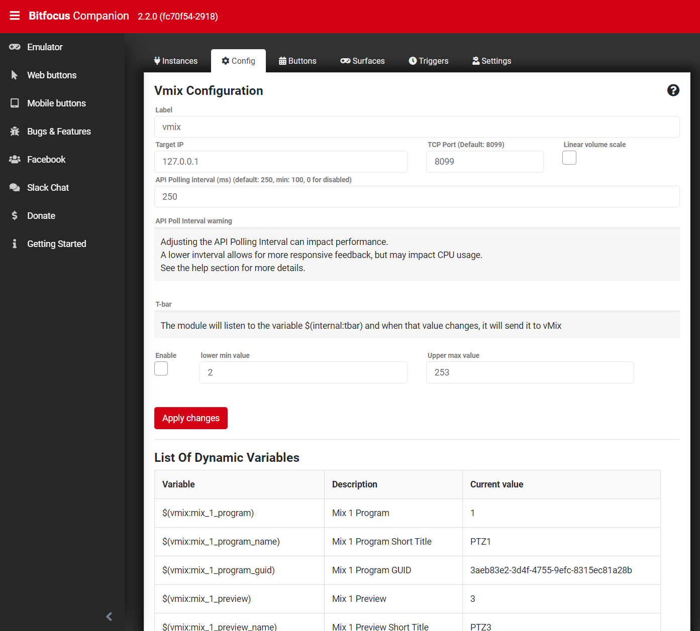 (Bug) Tally on Panasonic AE-150 Not Responding to VMix Program Variable · Issue #18 · bitfocus ...