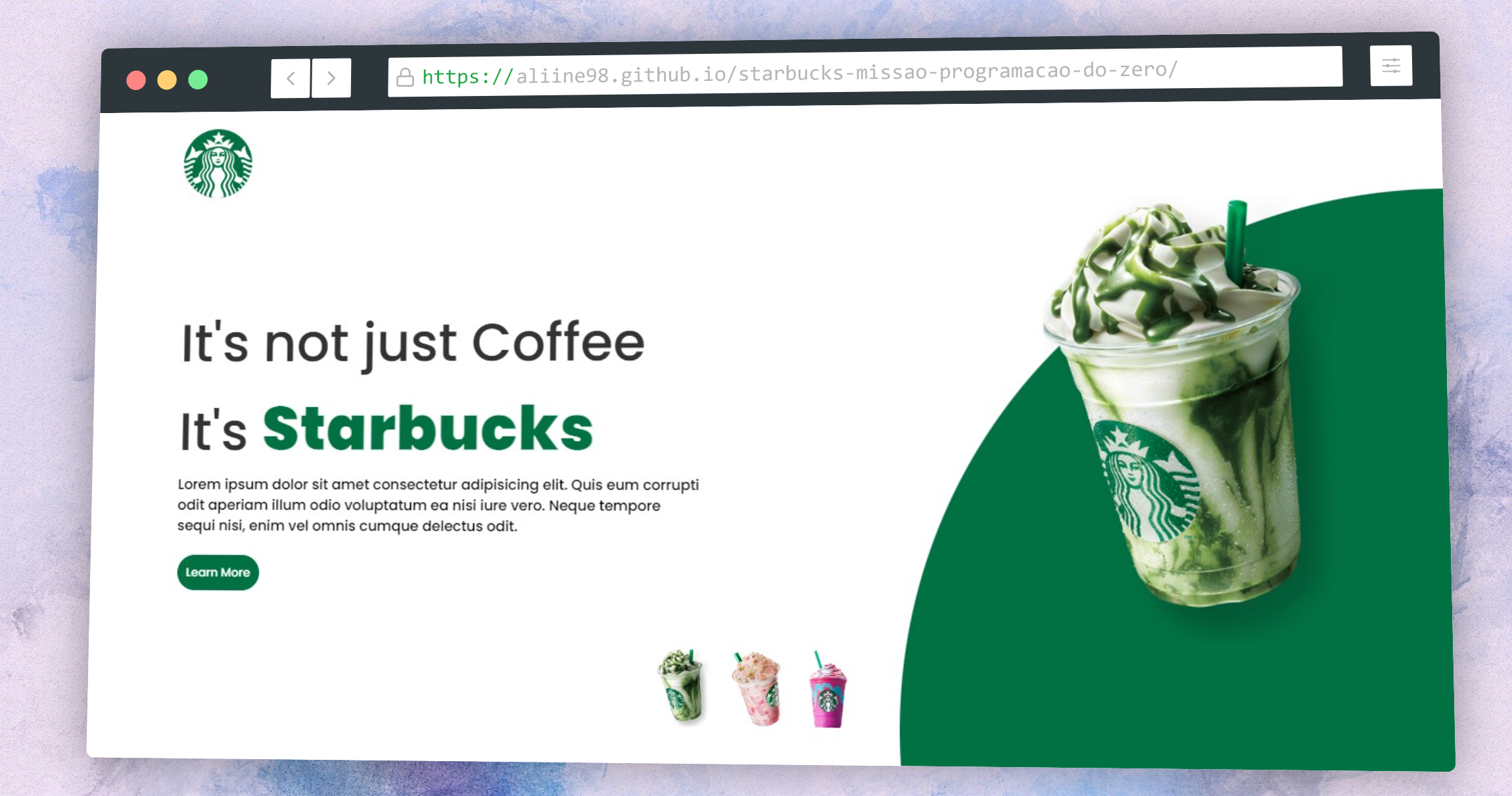 GitHub - aliine98/starbucks-missao-programacao-do-zero: Uma tela inicial com tema do Starbucks ...