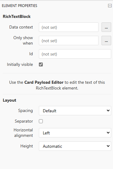 [Designer] Message about using Card Payload Editor could be improved · Issue #6204 · microsoft ...