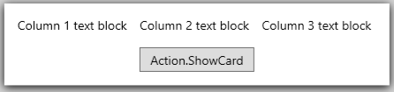 [.NET WPF] Show card shown above column set with action set in column ...