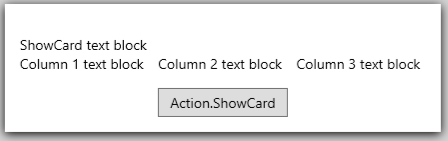 [.NET WPF] Show card shown above column set with action set in column ...