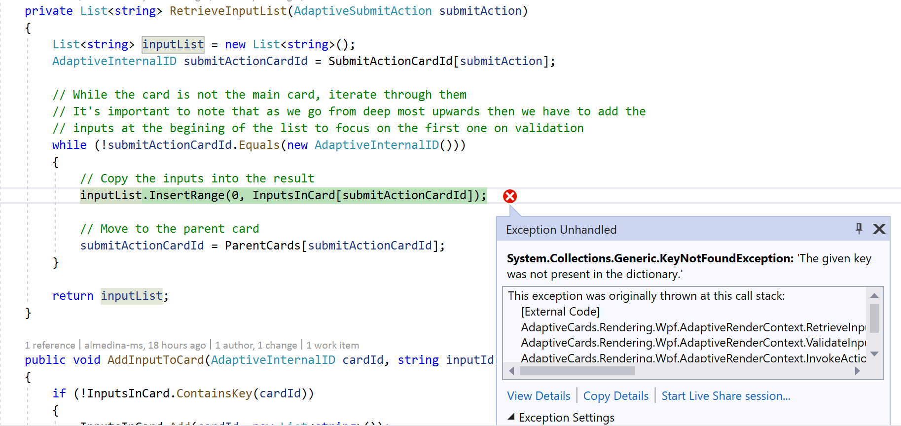 Net Wpf Input Validation Crash In Card With Action Set Show Card 8101