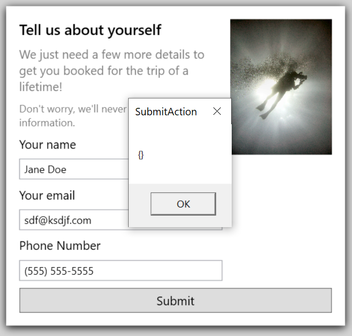 [.NET] InputForm.json not collecting inputs · Issue #4861 · microsoft/AdaptiveCards · GitHub