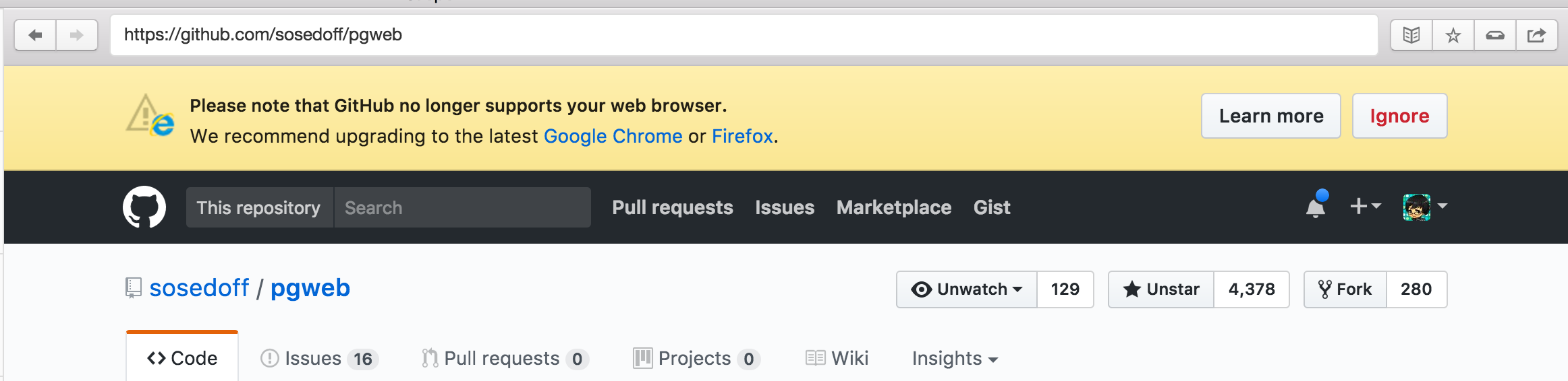 Github no longer support Jasper's browser · Issue #43 · jasperapp/jasper · GitHub