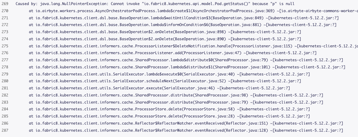 Syncs Fail Because Pod Status Is Null · Issue 19633 · Airbytehqairbyte · Github