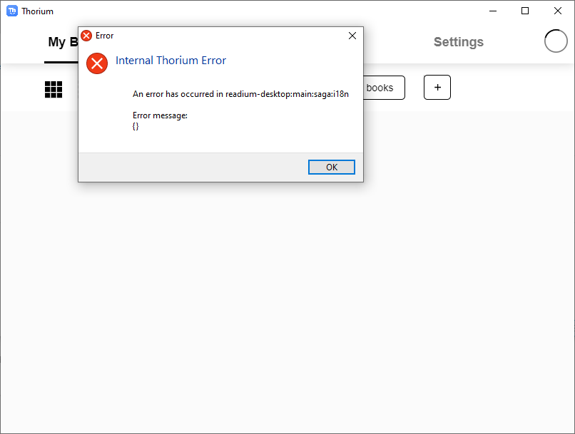 Error when trying to run 1.4.0 on Windows · Issue #1136 · edrlab/thorium-reader · GitHub