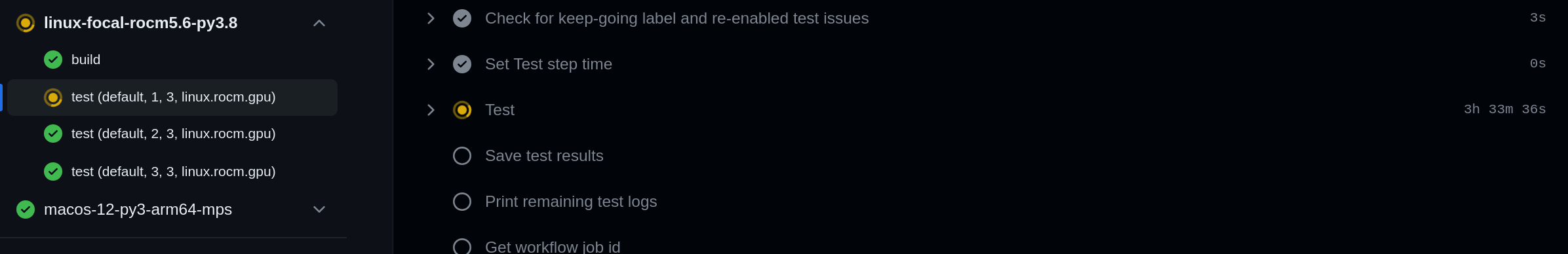CI: rocm `(default, 1, 3, linux.rocm.gpu)` is very slow · Issue #110181 · pytorch/pytorch · GitHub