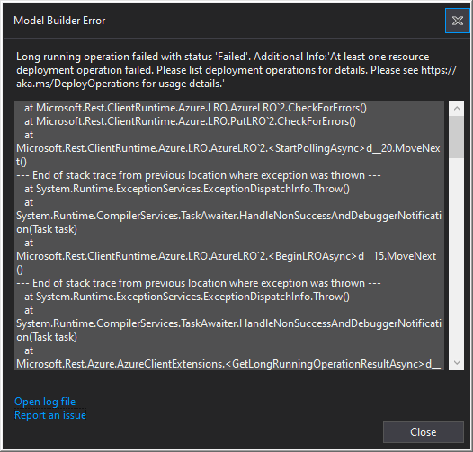 Error creating new Machine Learning workspace · Issue #1797 · dotnet/machinelearning ...