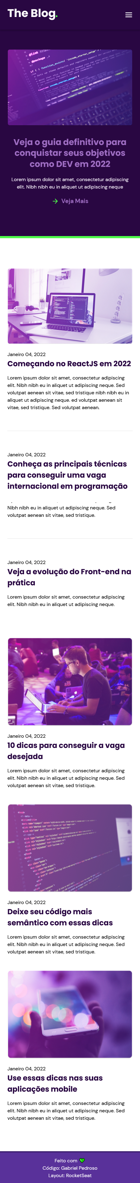 GitHub - HiLucred/RocketSeat-Blog: Repositório para guardar a conclusão ... GitHub - HiLucred/RocketSeat-Blog: Repositório para guardar a conclusão ...