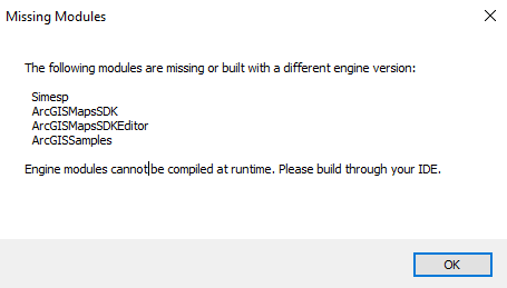 Cannot use plugin because of ''Missing Modules'' · Issue #51 · Esri/arcgis-maps-sdk-unreal ...