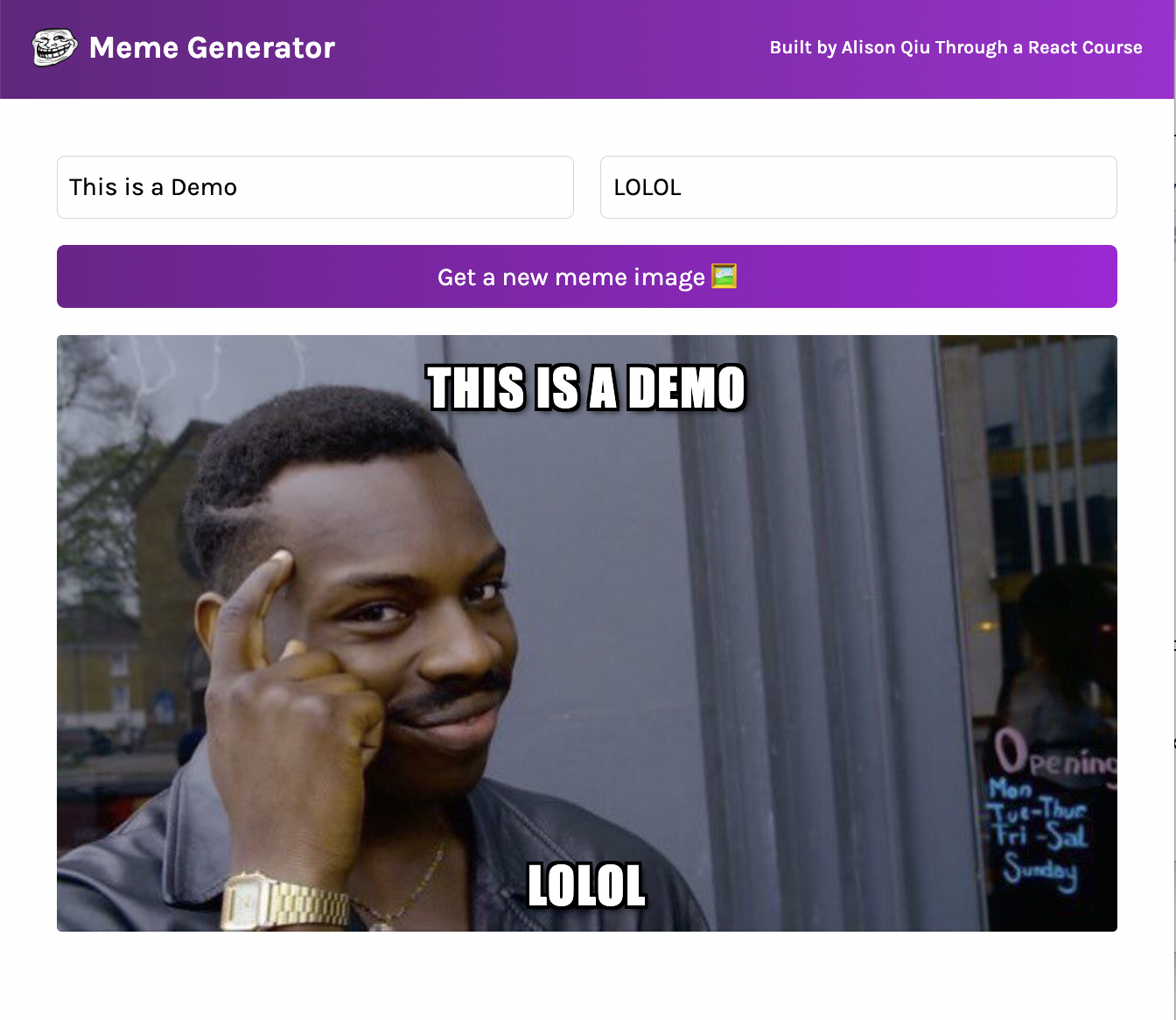 GitHub - alisonqiu/Meme-generator: An interactive webpage that allows ...