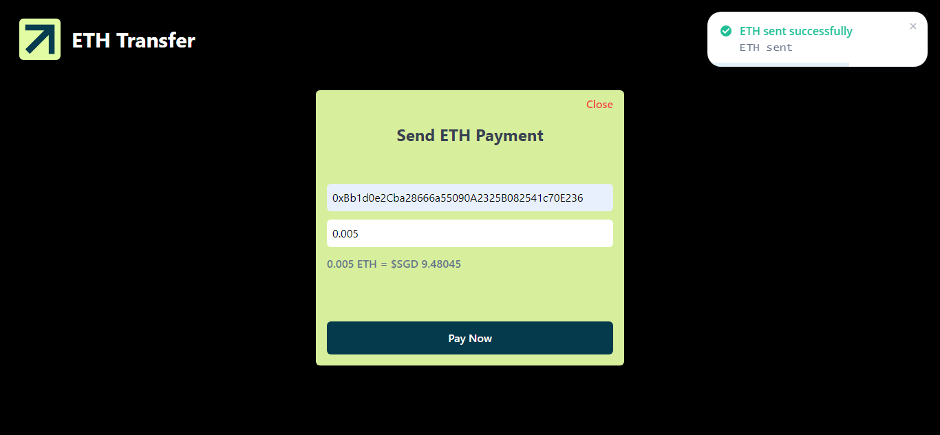 GitHub - JaydenTeoh/ETH-transfer-form: Functional form which allows ...