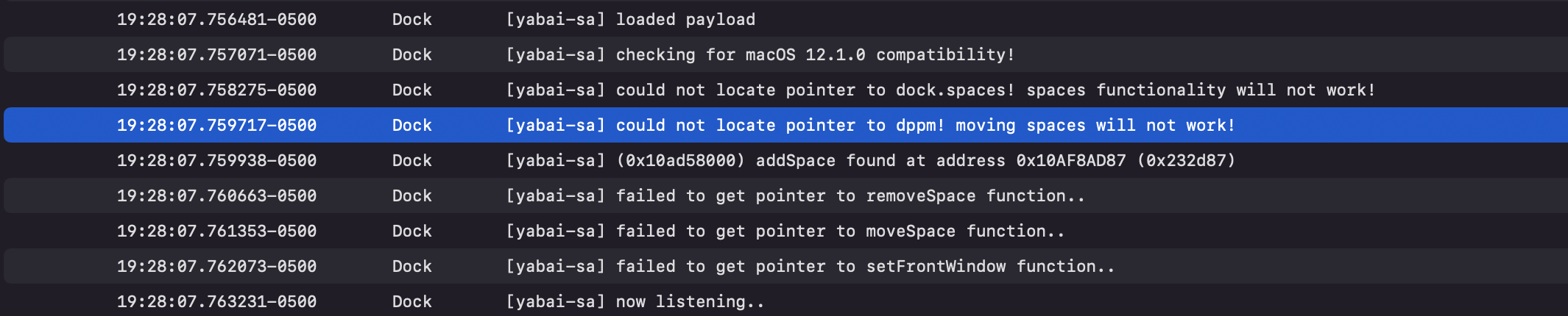 Switching spaces does not work · Issue #1118 · koekeishiya/yabai · GitHub