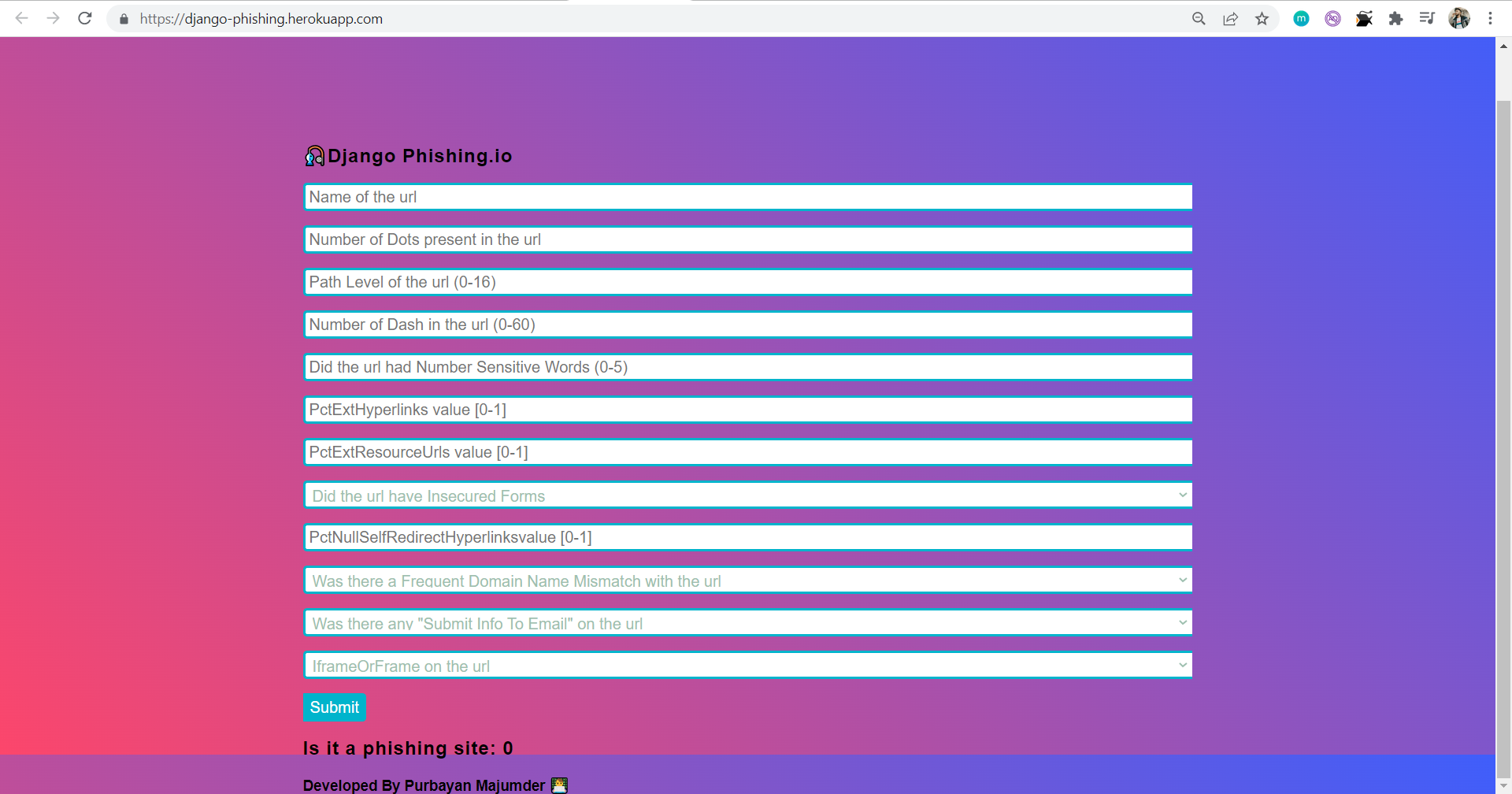 GitHub - Purbayan2014/Django-Phishing-Predictor: Phishing Prediction ...