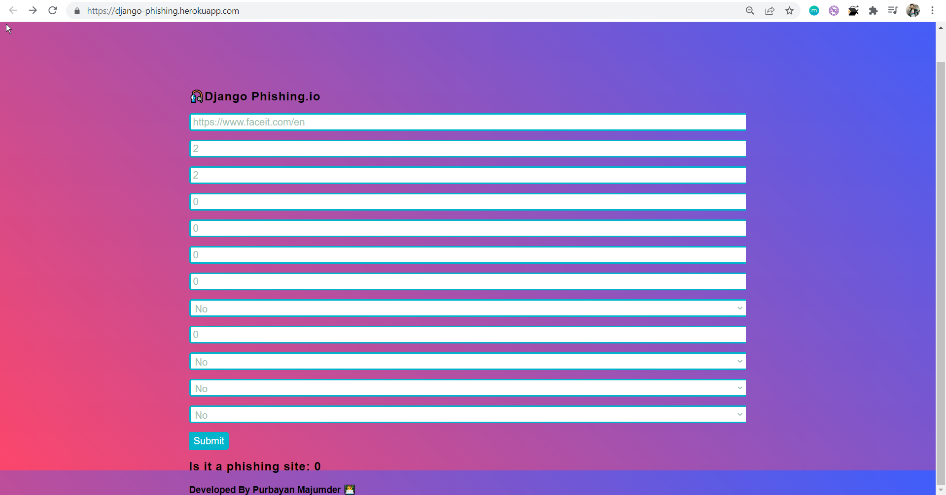 GitHub - Purbayan2014/Django-Phishing-Predictor: Phishing Prediction Web app based on ML which ...
