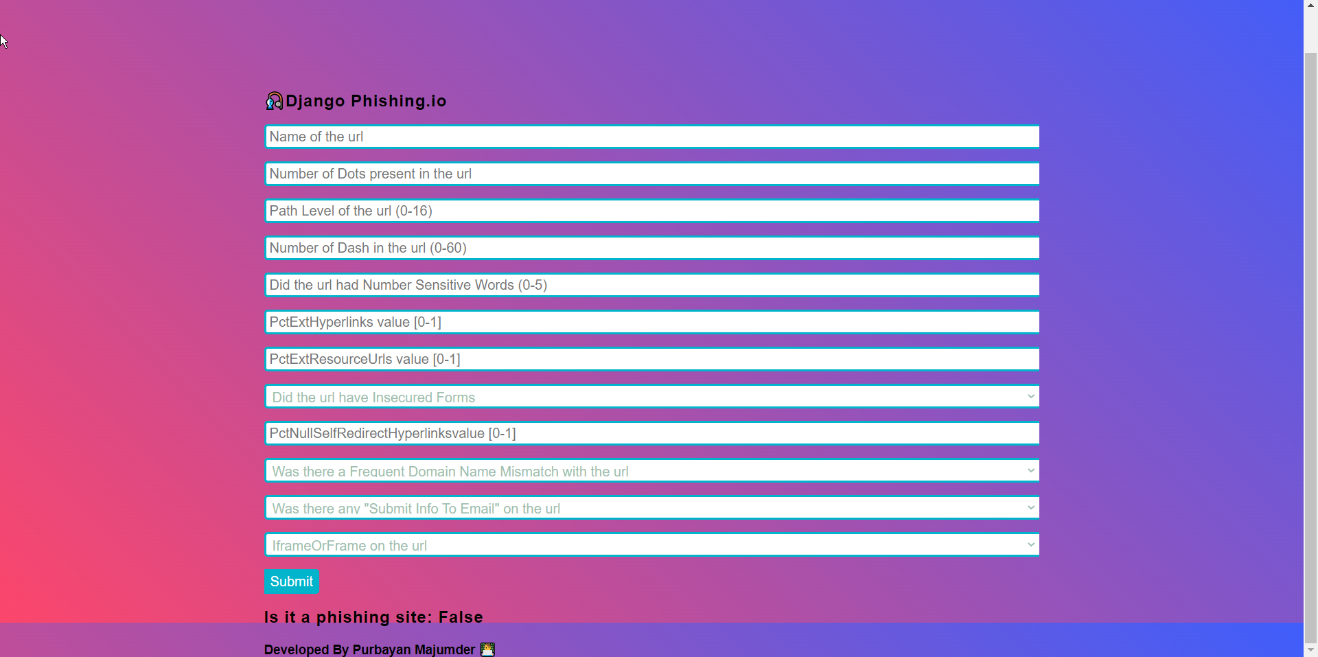 GitHub - Purbayan2014/Django-Phishing-Predictor: Phishing Prediction Web app based on ML which ...