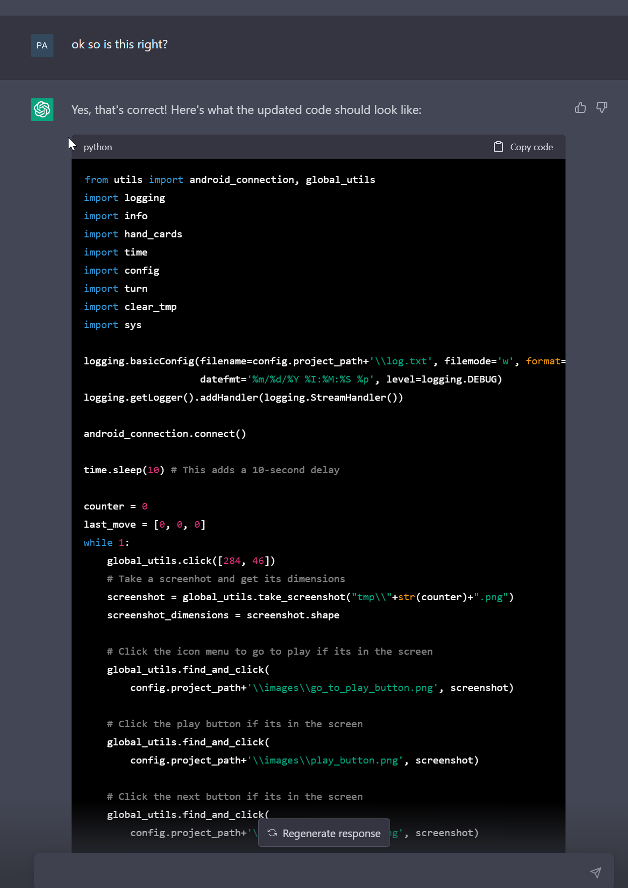 CHAT GPT CAN HELP YOU · AdriaGual marvel-snap-bot · Discussion #91 · GitHub