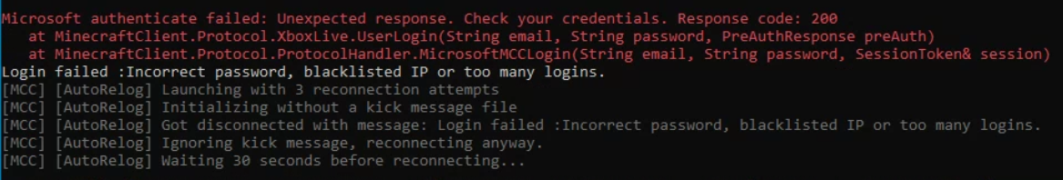 [BUG] "Login Failed" on VPS, works fine on Main PC · Issue #2099 · MCCTeam/Minecraft-Console ...