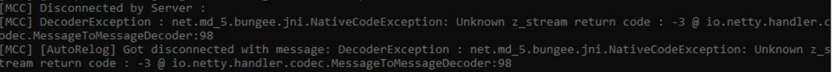 Disconnected By Server · Issue 2469 · Mccteamminecraft Console Client 